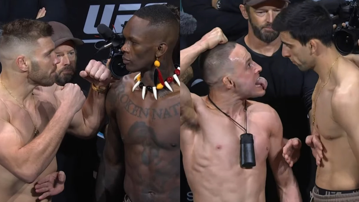 UFC 305: Du Plessis vs. Adesanya Ceremonial Weigh-In Faceoffs