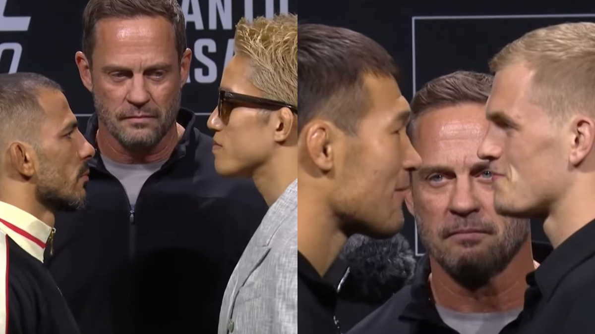 UFC 310: Pantoja-Asakura, Rakhmonov-Garry Presser Faceoffs